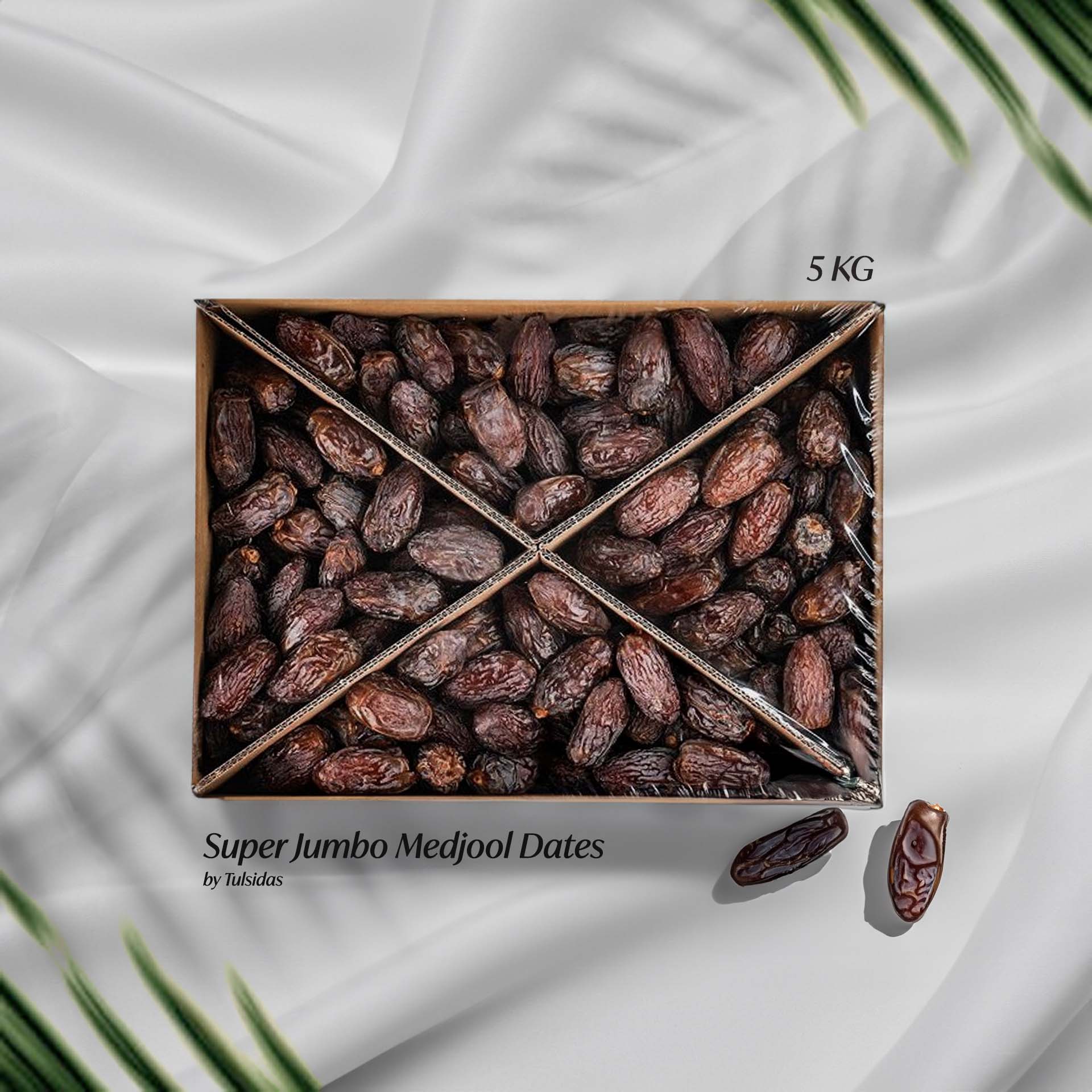 Super Jumbo Medjool Dates 5 kg | Large, Sweet Dates, Ideal for Recipes